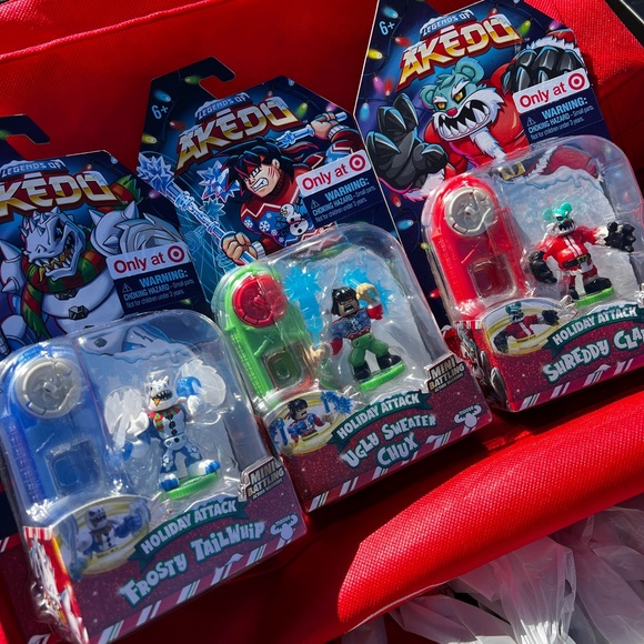 Toys | Legends Of Akedo Holliday Attack Battling Action Warriors Complete Set Of 3 | Poshmark